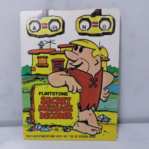 Toys | Vintage Flintstones Secret Message Decoder Card Premium Cereal ...
